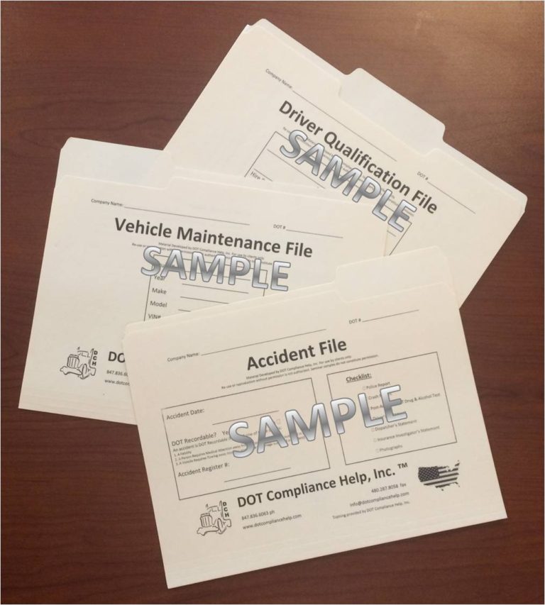 DQ – Maintenance – Accident Folders | DOT Compliance Help, Inc.